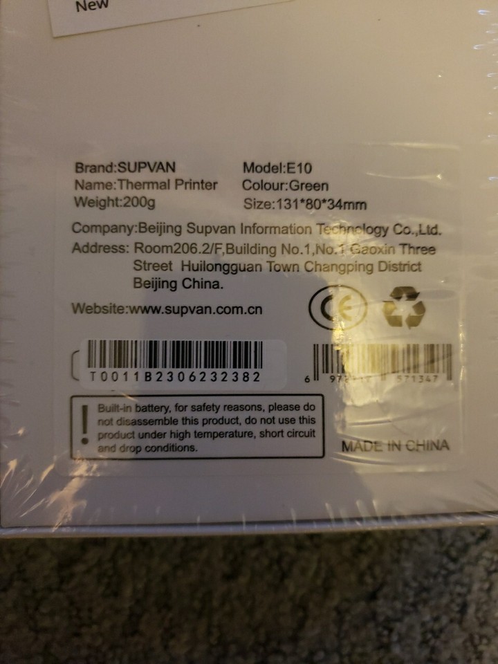 Supvan E10 Thermal Printer | eBay