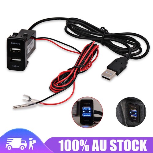 for Toyota Dual USB Socket Audio Charger Prado Hilux Land Cruiser 100 ...