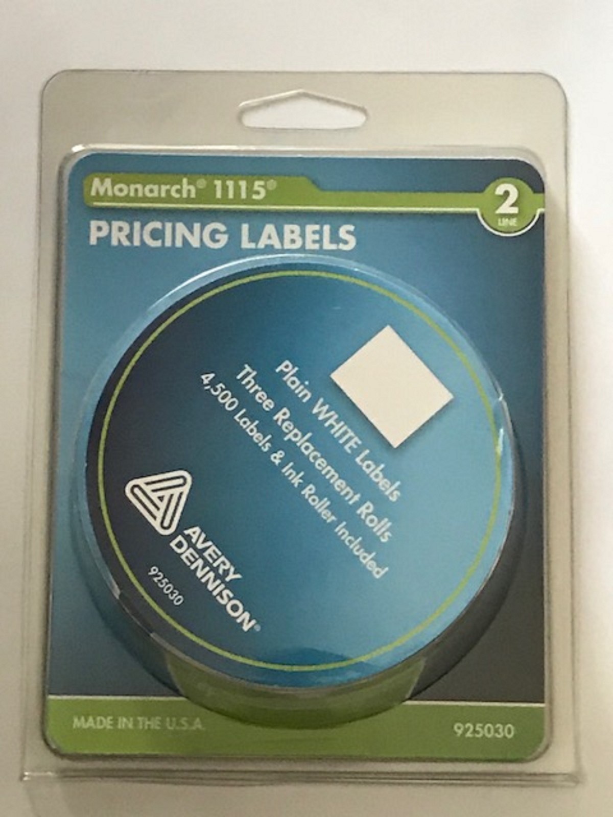 Monarch 1115 2 Line Pricing Labels Plain White, 3 Replacement Rolls ...
