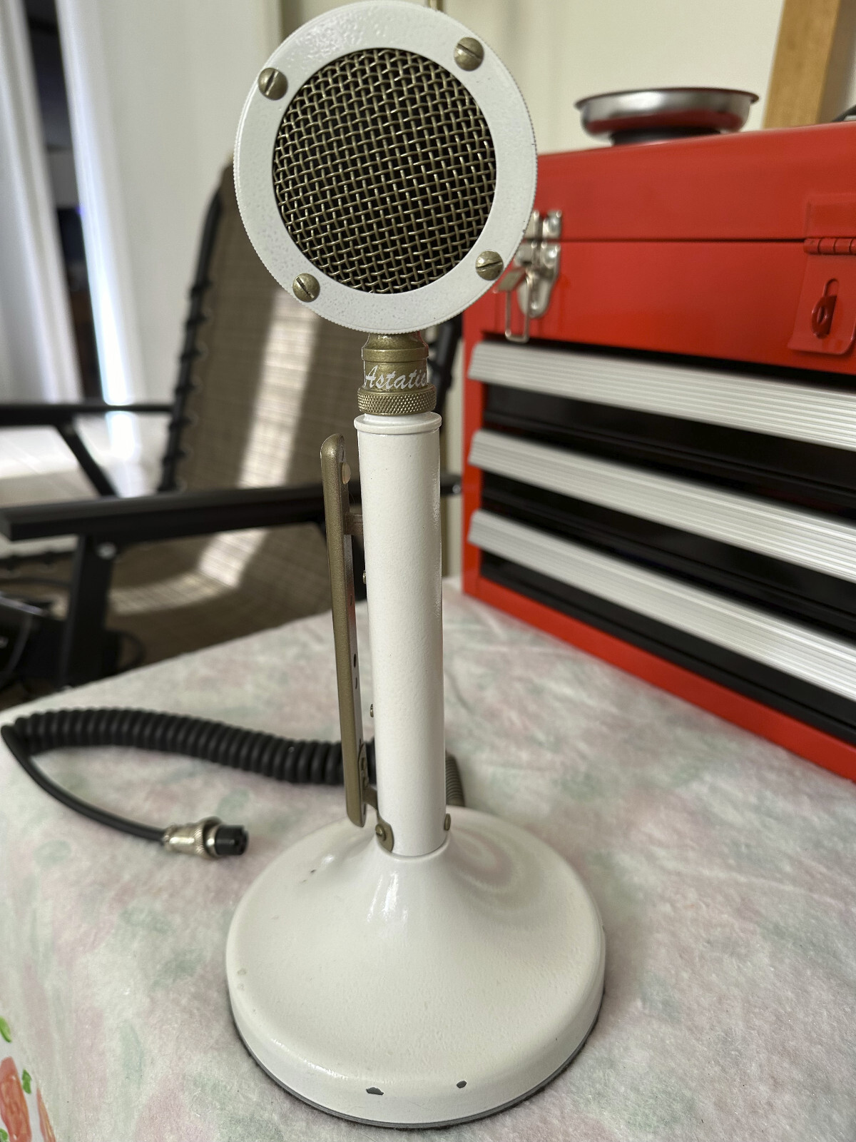 Astatic D-104 Microphone - Custom White And Gold | eBay
