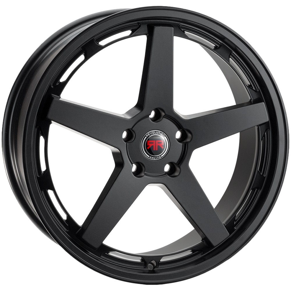 (Set-4) Revolution Racing R30 18x8 5x108 +40mm Satin Black Wheels Rims ...