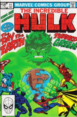 INCREDIBLE HULK ANNUAL #11 VF, Miller art, Direct Marvel Comics 1982 ...