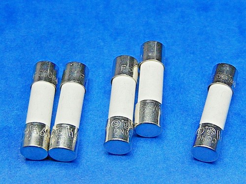 500mA 250V Fuse 5mm x 20mm Quick Blow CERAMIC BODY Pack of 5 or Pack of ...