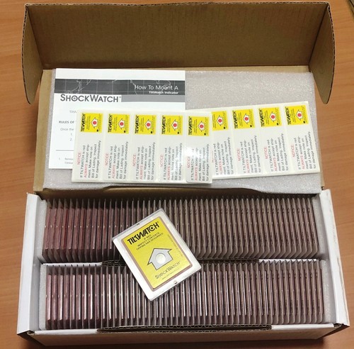 100 x ShockWatch TiltWatch Tipping Monitor Indicator Sticker 27-999-026 ...