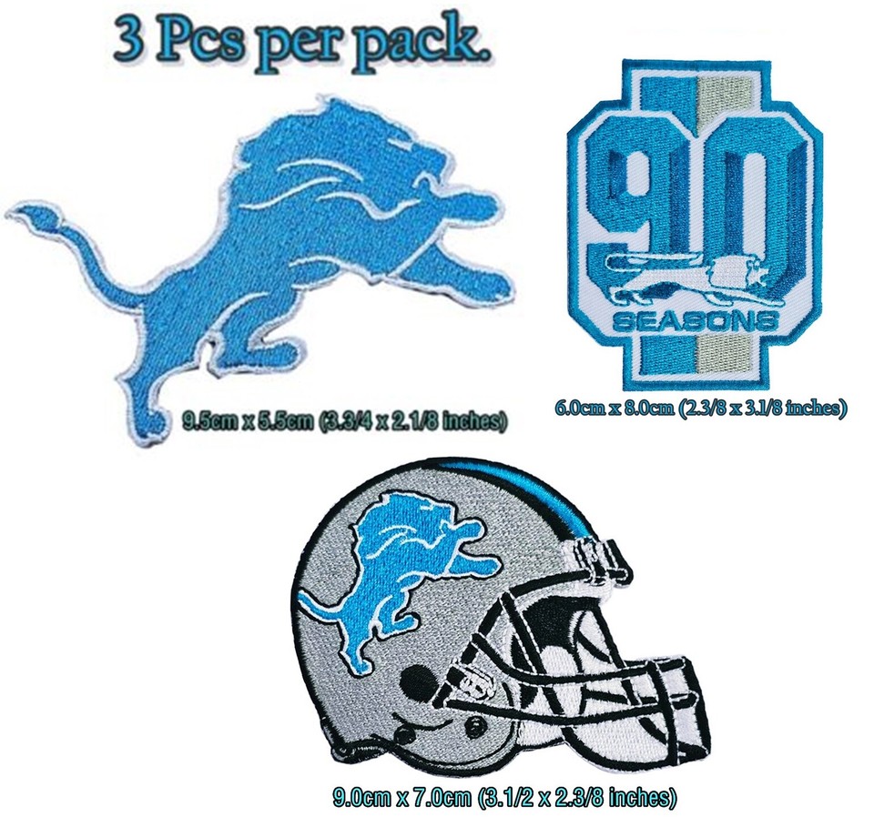 Detroit-Lions Football Embroidery Patches Iron,Sew (Select options ...