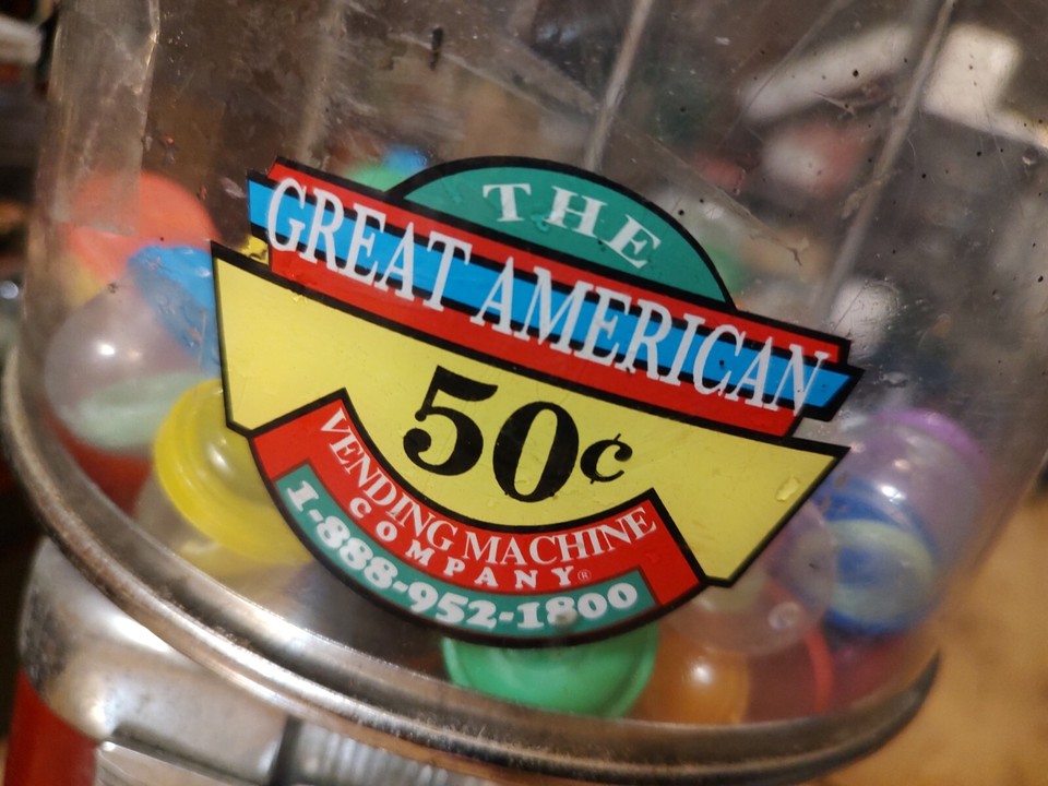 Beaver Maroon & Chrome Gumball Candy Nut Bulk Vending Machine | eBay