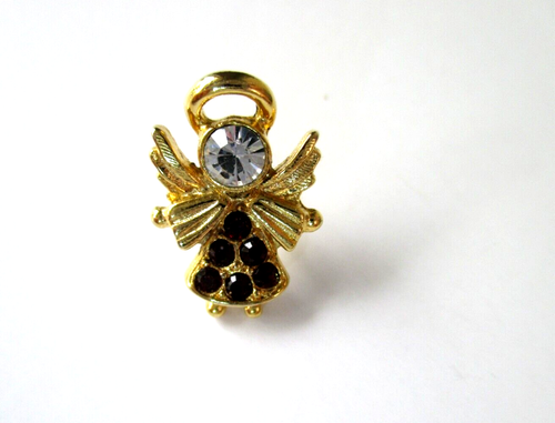 Vintage Canco Angel Pin Dark Red & Clear Rhinestones 3/4" Gold Tone | eBay