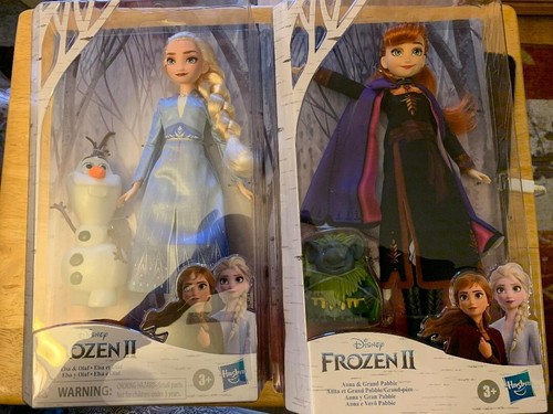 Frozen II Elsa & Olaf / Anna & Grand Pabbie Hasbro (Set 4 Pcs) | eBay
