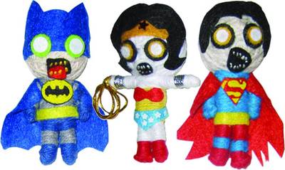 DC COMICS ZOMBIE STRING DOLL KEYCHAIN SET BATMAN SUPERMAN WONDER WOMAN ...
