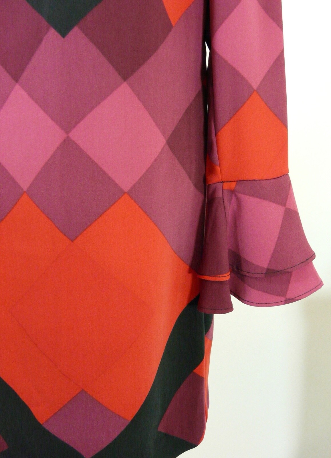 Principles Ben De Lisi Red Black Geometric Shift Dres… - Gem