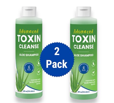 (2) Advanced Toxin Cleanse Detox Shampoo - Pass Hair Follicle Test w ...