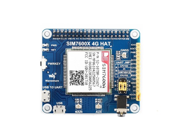 Waveshare Sim7600a-h 4g Hat for Raspberry Pi LTE Cat4 GSM At&t Modem ...