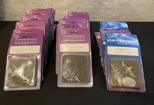 TSR Classics & Star Frontiers Miniatures Lot of 30 NOS Vintage RPG 1983 ...