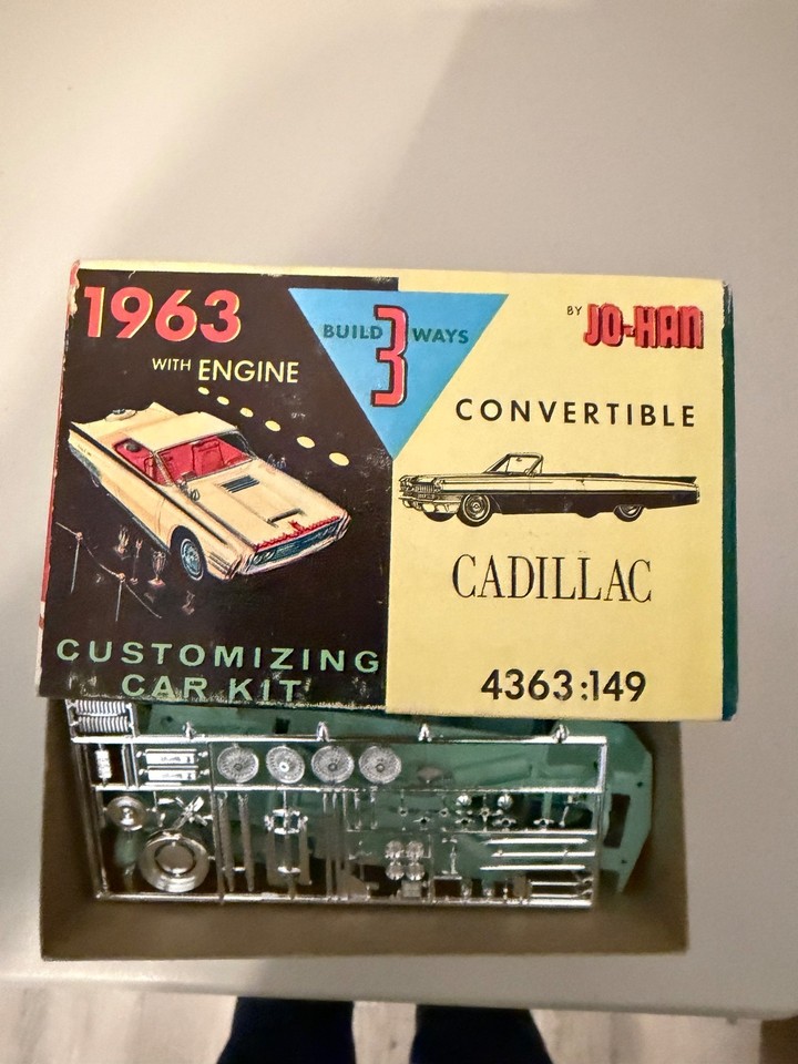 JOHAN 1963 CADILLAC DEVILLE CONV. ORIGINAL KIT #4363:149 UNBUILT MISSING BODY | eBay