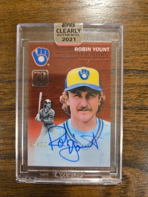 Robin Yount 2021 Topps Clearly Authentic Auto SP Card 21/99 HOF Brewers ...