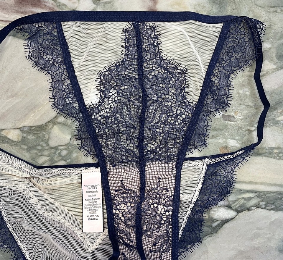 NEW Victoria Secret Dream Angels Luxe Eyelash Lace Itsy Panty - Ensign ...