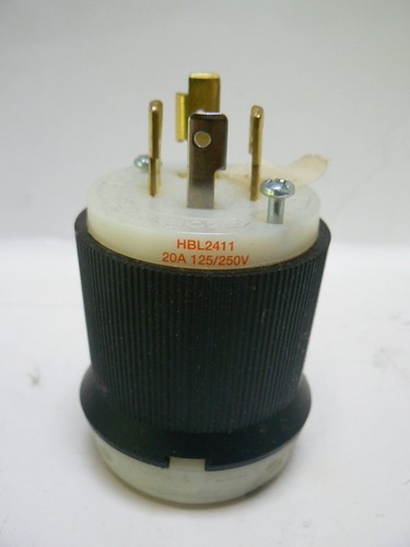 HUBBELL HBL2411, L14-20P, 20A 125/250V, 3 Poles, Twist-Lok Plug- (6) | eBay
