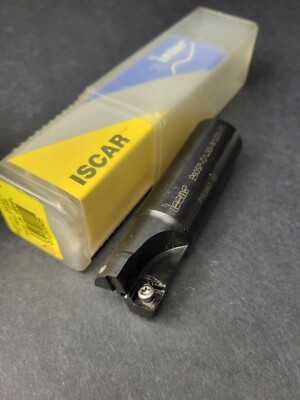 ISCAR 1" Indexable End Mill HeliQuad 1" Weldon Shank SPMT XPMT Insert ...