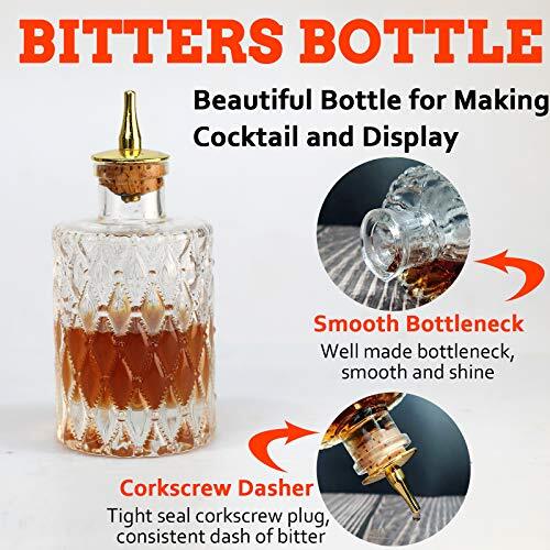 Bitters Bottle Set Of 2 Glass Dasher Bottle Decorative Bottles With ...