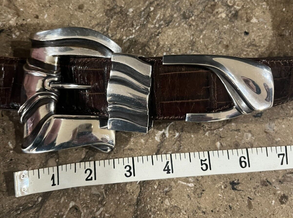 Large "NILE" Barry Kieselstein Cord Belt Buckle - Gem