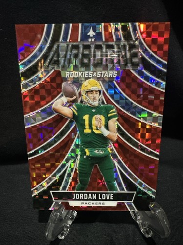 2024 Rookies And Stars Jordan Love Airborne Red Plaid | eBay