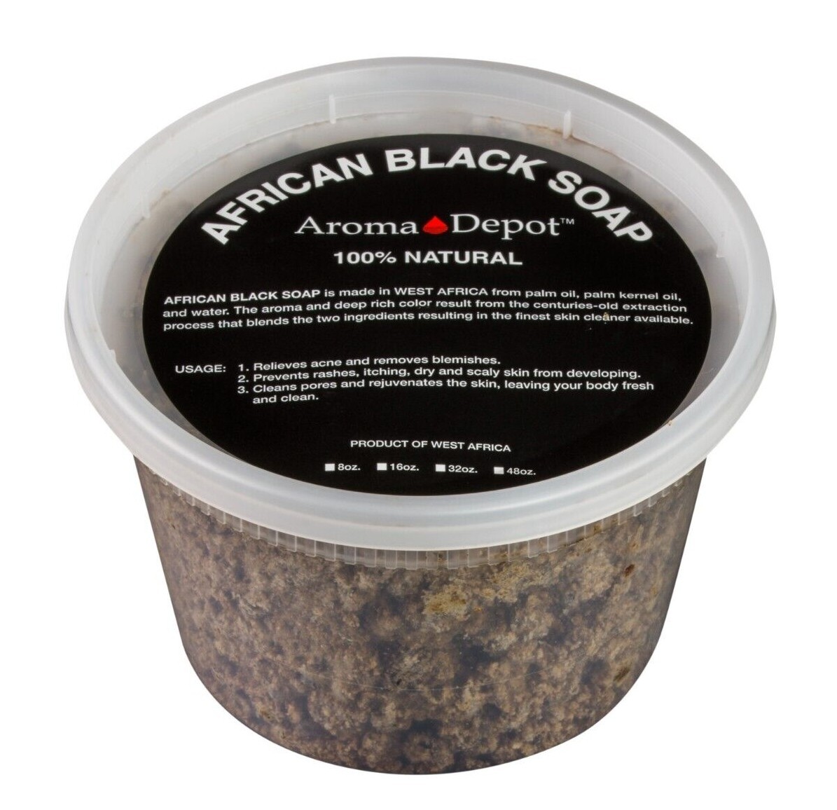 Raw African Black Soap POWDER 100% Authentic For Skin Hair Body Paste ...