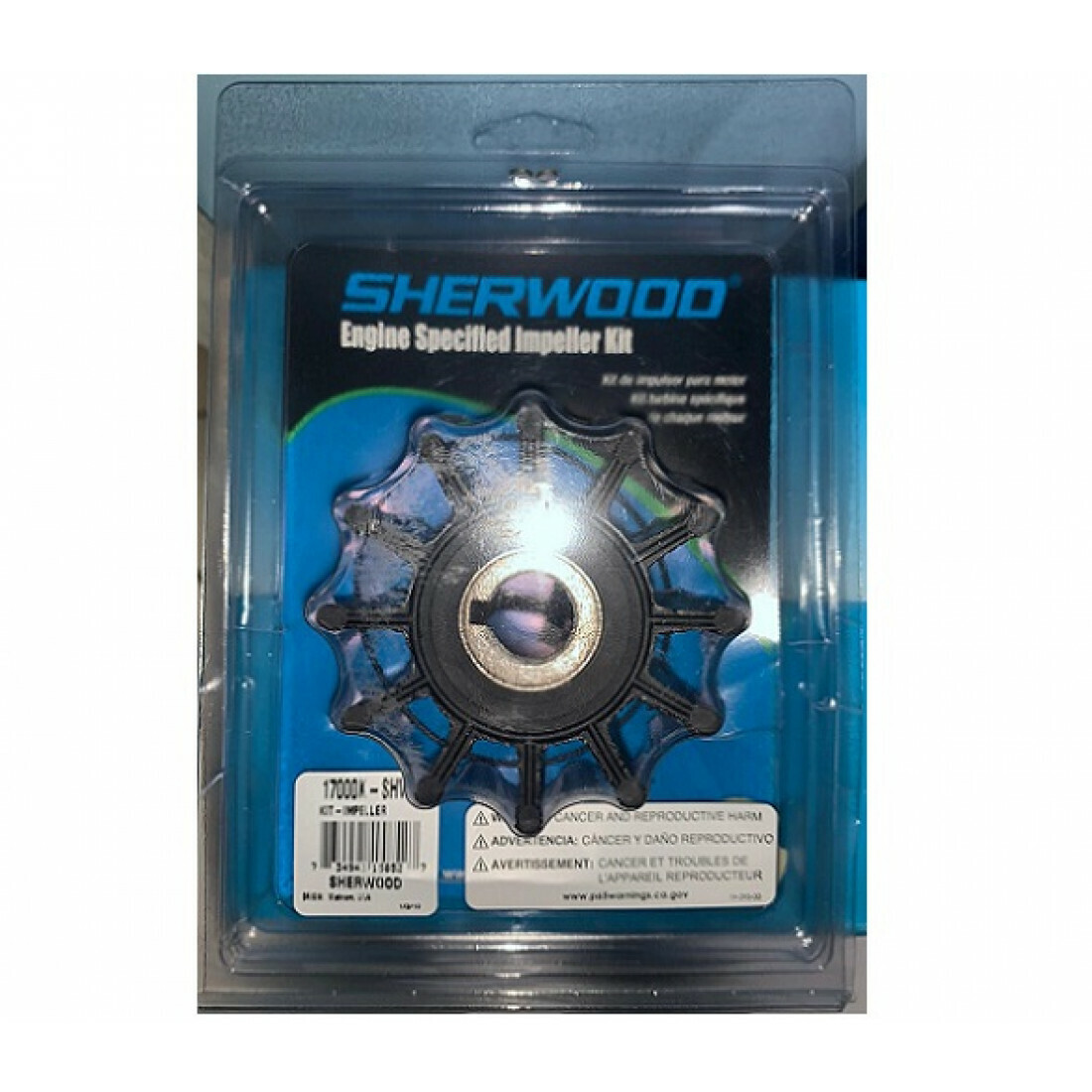 Sherwood 17000K-SHW Impeller Neoprene 12 Blade Water Pump Boat P17xx ...