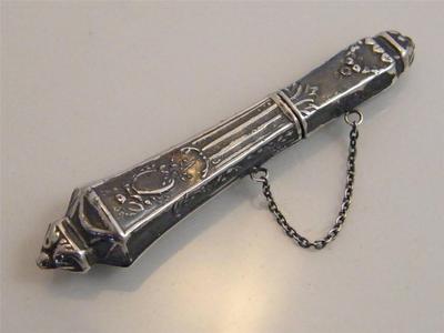 EMBOSSED STERLING SILVER NEEDLE CASE | eBay