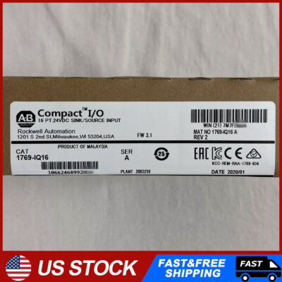 New Sealed 1769-IQ16 Allen Bradley CompactLogix 16 Pt 24VDC D/I Module ...