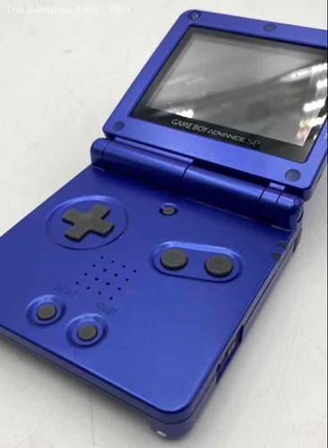Nintendo Game Boy Advance SP Blue Gaming Handheld System With 2 Games ...