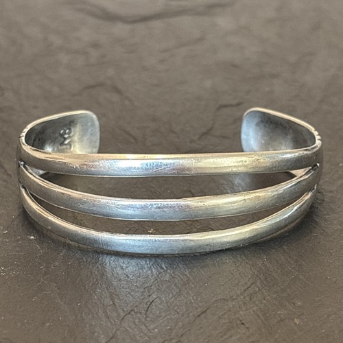 Johnny Mike Begay Navajo Vintage Sterling Silver Cuff Bracelet Stamped ...