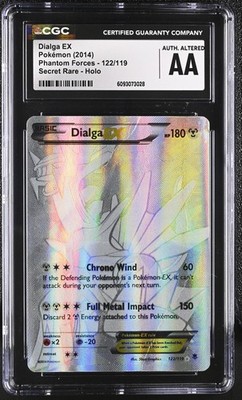 CGC Authentic Silver Dialga EX 122/119 Phantom Forces Secret Rare ...