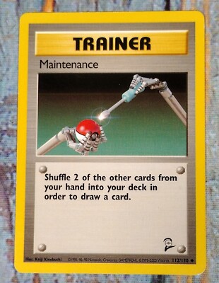 Pokemon Card MAINTENANCE 112/130 TRAINER Base Set 2 Common 2000 | eBay