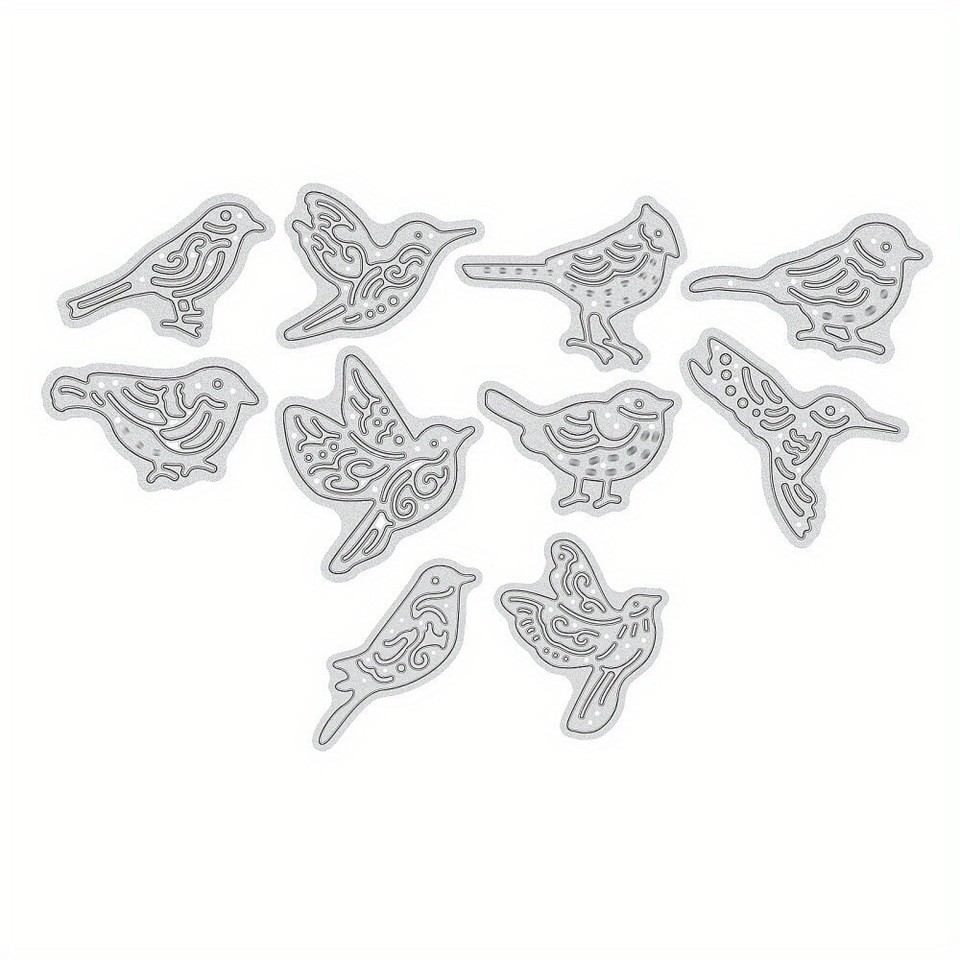 1Set 10Pcs 10 Style Carbon Steel Cutting Dies Stencils for DIY ...