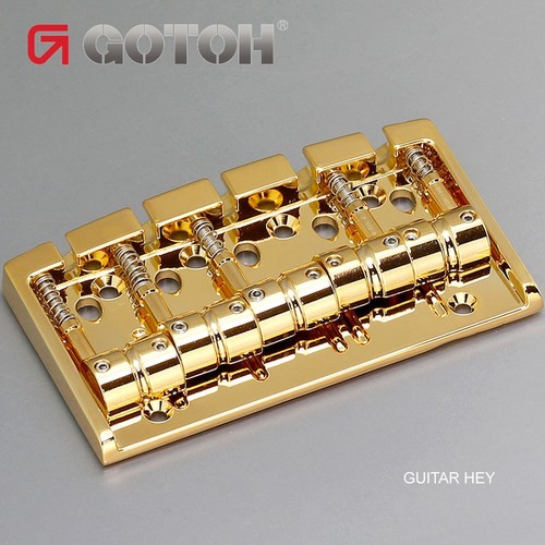 NEW Gotoh 404SJ-5 5-String Bass Bridge MULTI TONAL Steel Saddles - GOLD ...