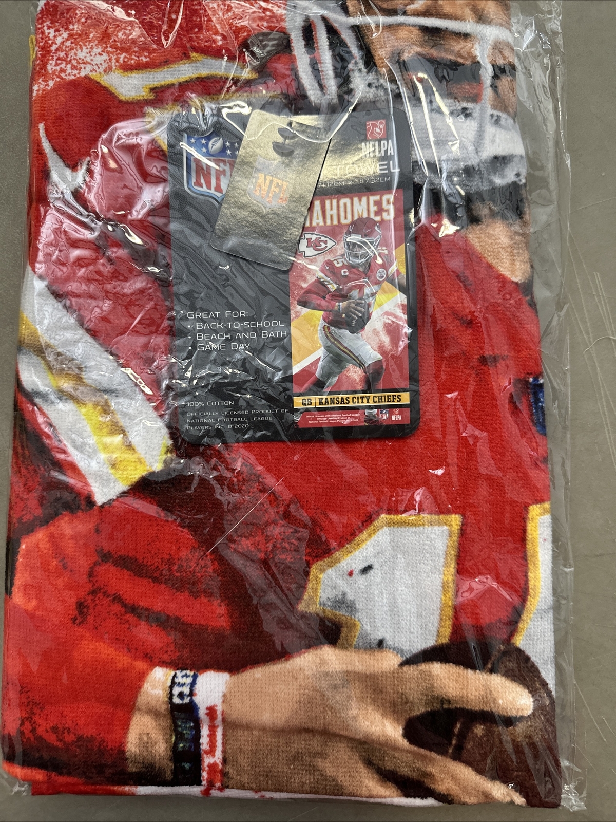 PATRICK MAHOMES #15 KANSAS CITY CHIEFS 28” x 58” BEACH TOWEL made by ...