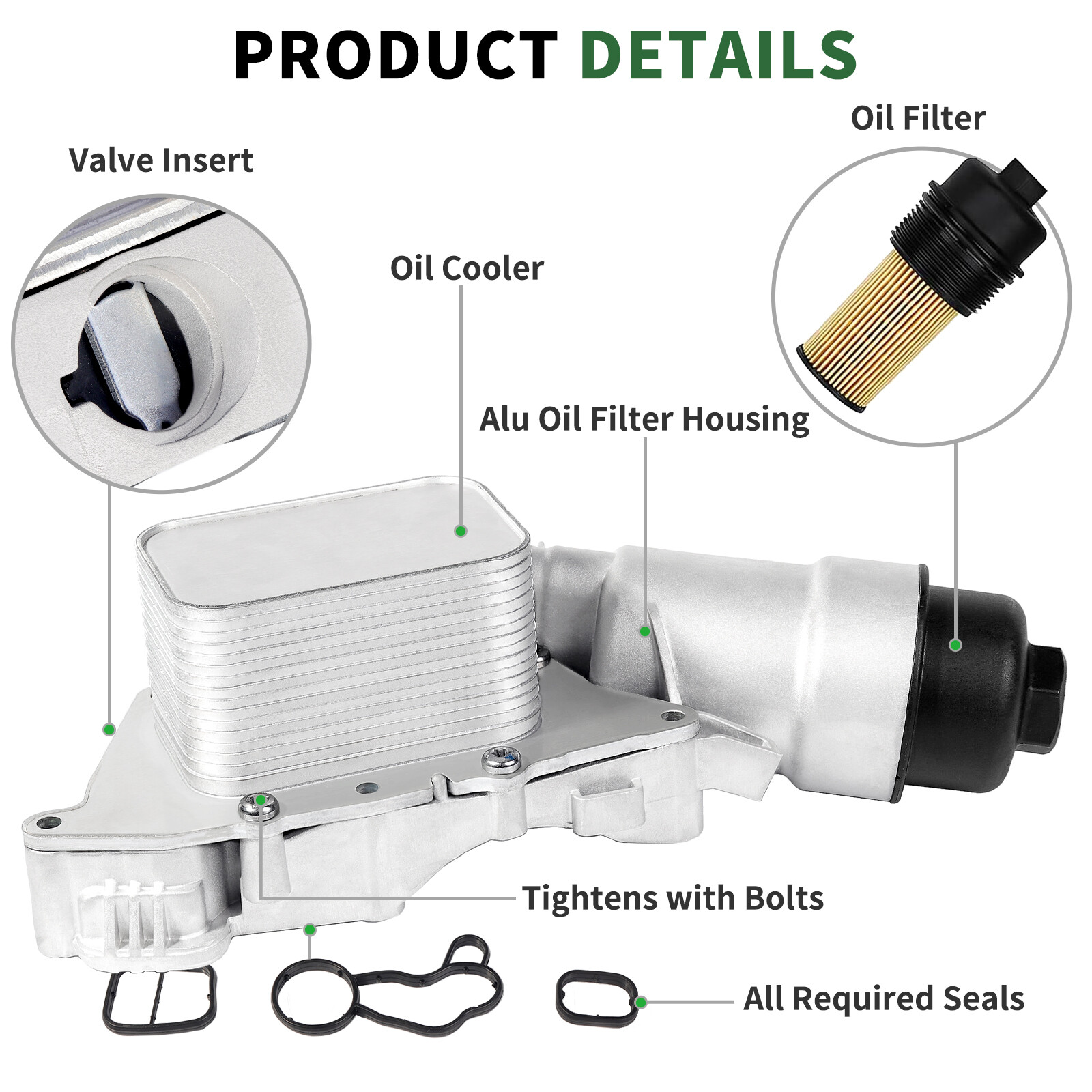 Engine Oil Cooler Filter Housing For 14-19 BMW X1 X2 i8 Mini Cooper ...