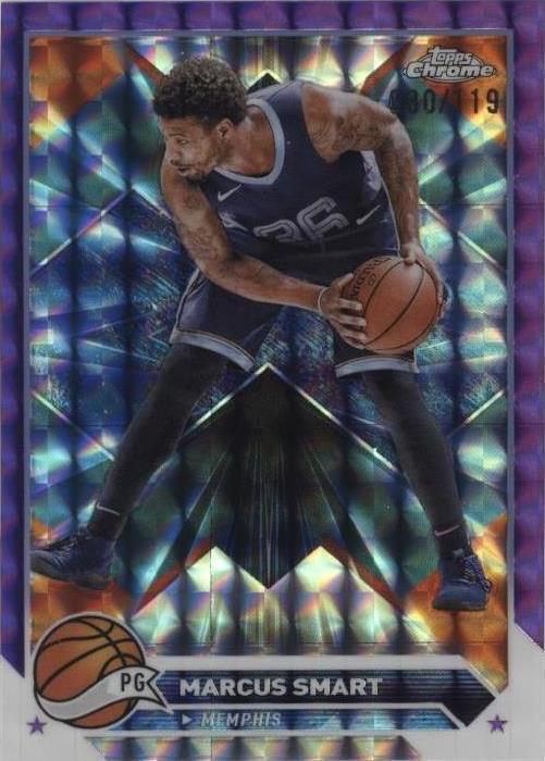 2023-24 Topps Chrome - Marcus Smart #119 Purple Geometric Refractor ...