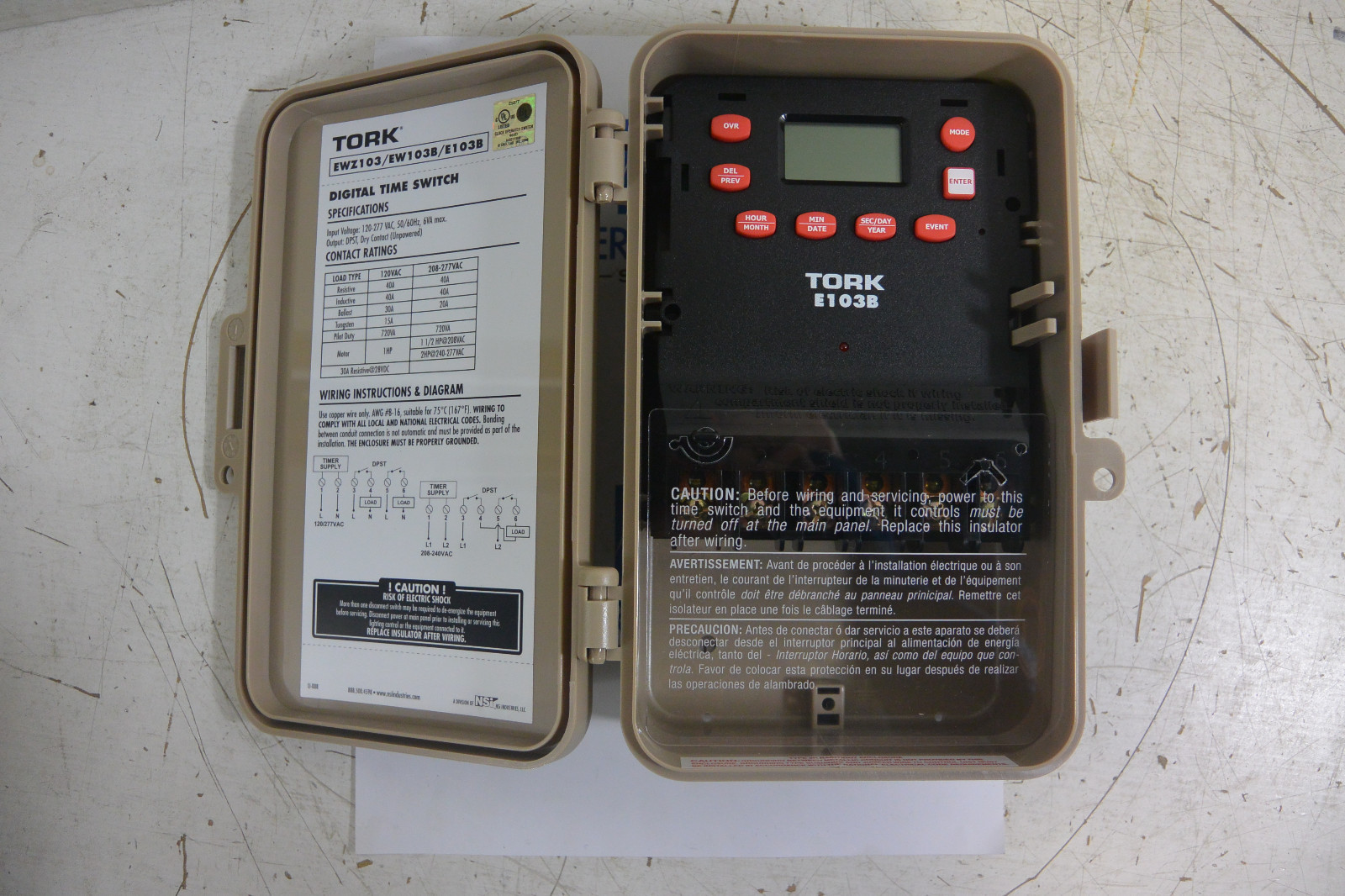 New in Box Tork E103B 24 Hour Digital Time Switch | eBay