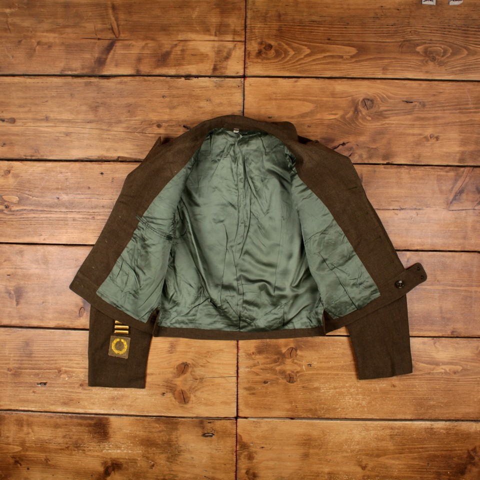Vintage Military Jacket S 40s WWII M1944 Ike Cropped Field Coat Green ...