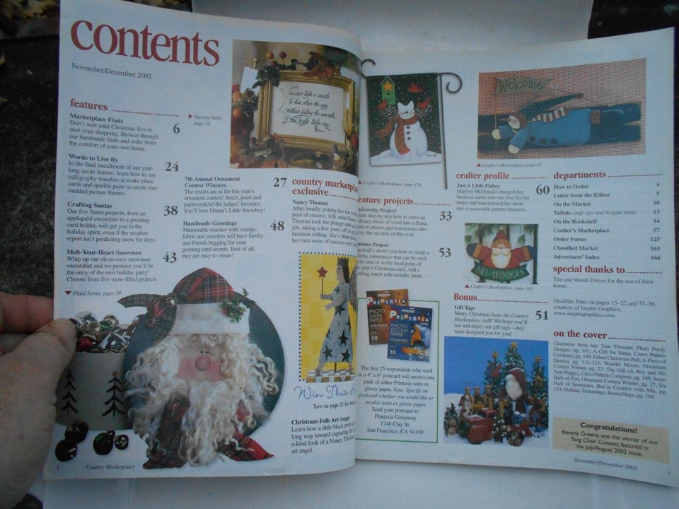 COUNTRY MARKETPLACE Magazine-NOVEMBER,2002 | eBay