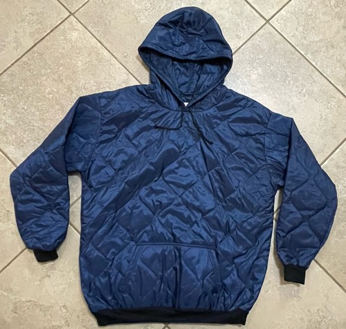 Perseverance Survival Mens Jacket Woobie Hoodie Navy Blue 2XL Quilted ...