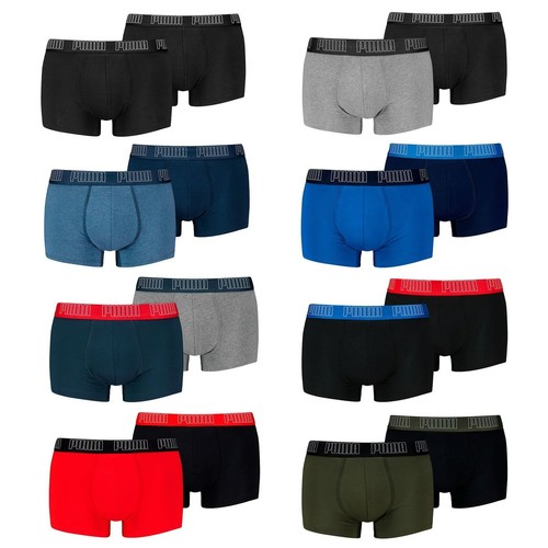 Puma Men's Boxers, 2-Pack - Everyday Trunks 2P, Cotton Stretch | eBay