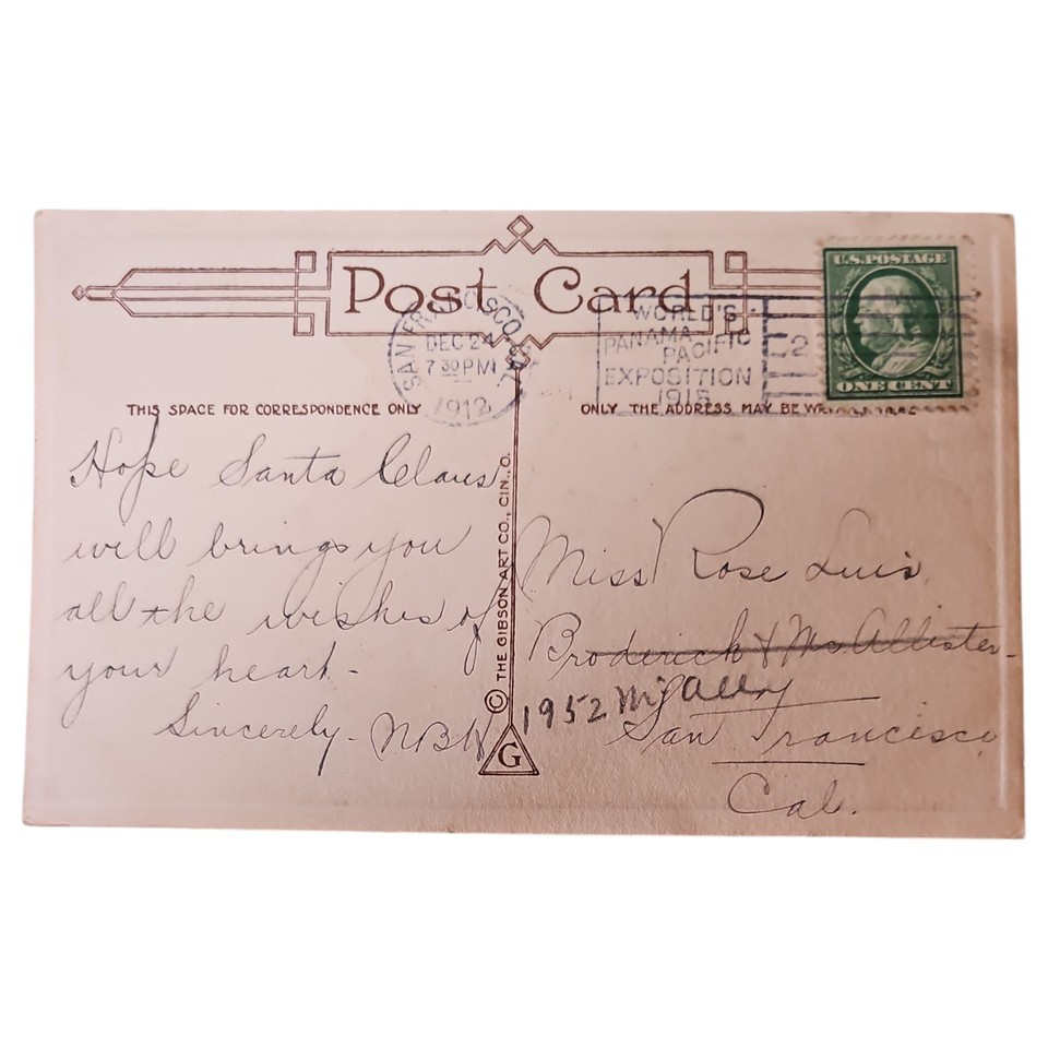 Santa Claus I Like to Make Little People Happy Christmas postcard 1912 ...