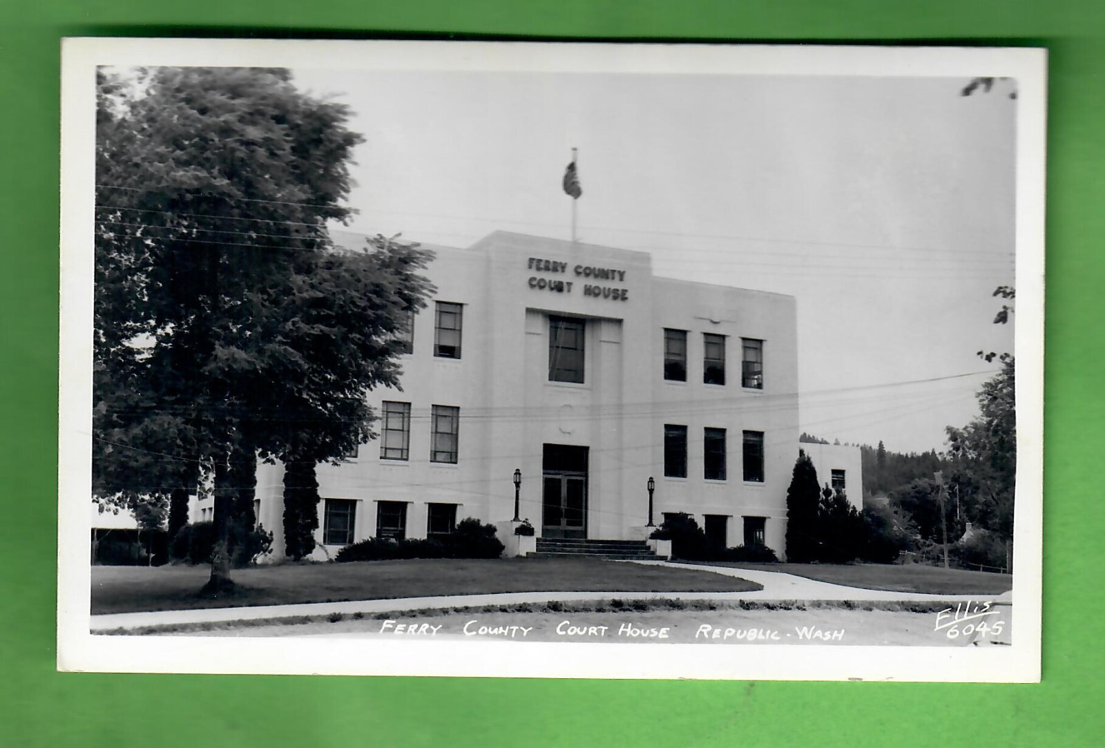 1962 RPPC REAL PHOTO POSTCARD FERRY COUNTY COURT HOUSE REPUBLIC ...