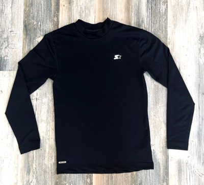 Starter Black Crew Neck Long Sleeve Dri Star Shirt Men's Small Stretch ...