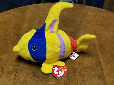 2005 Ty Beanie Babies "Oriel" The Fish Angelfish Plush Toy Animal MWMT ...