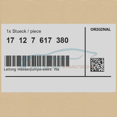 Original BMW 17127617380 - Leitung Wasserpumpe-elektr. Wasserpumpe | eBay