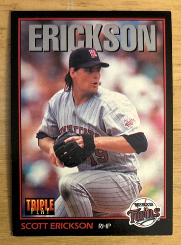 1993 Leaf Triple Play Scott Erickson Baseball Card #33 Twins Pitcher VG ...
