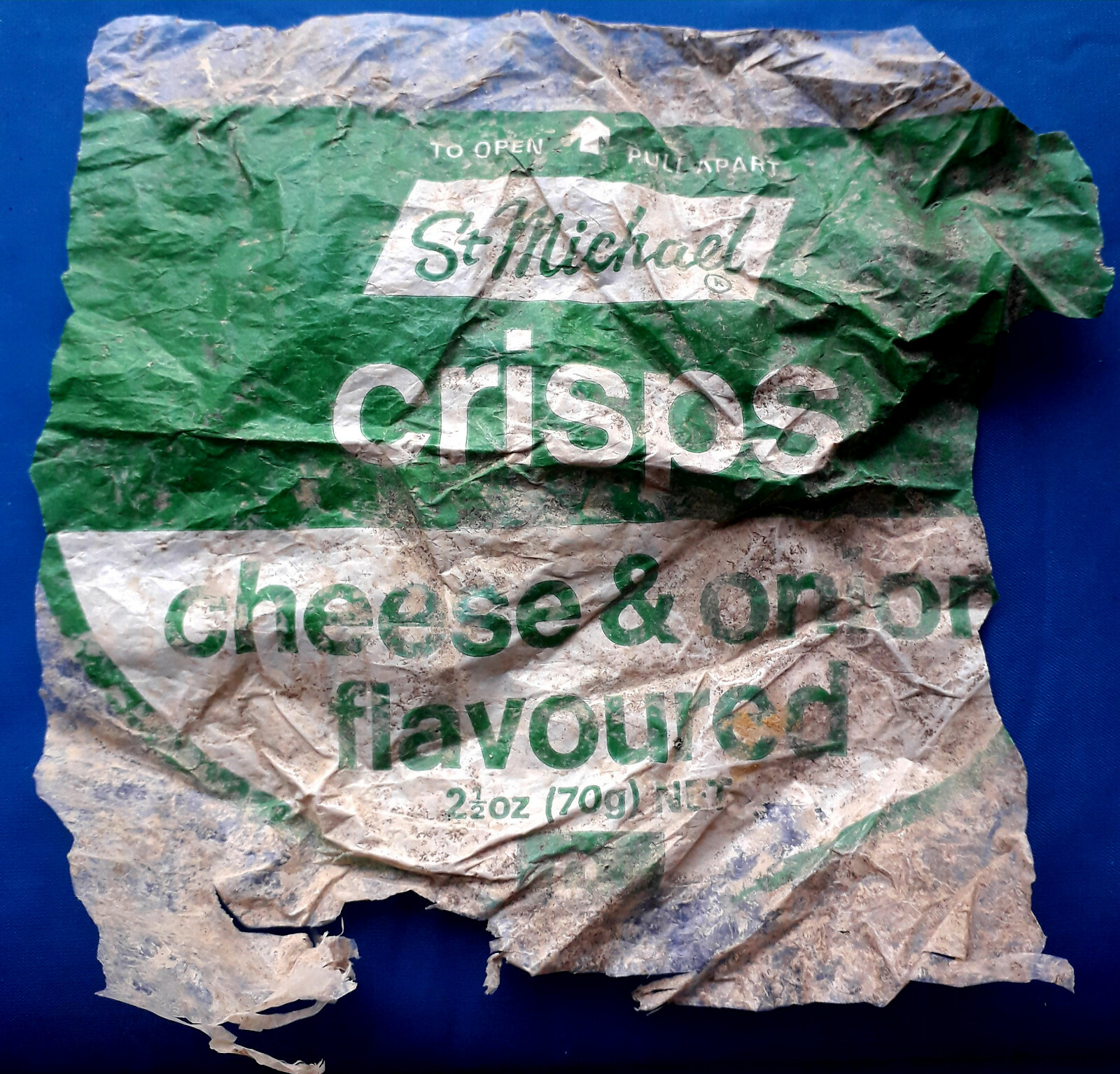 VINTAGE 1970s ST MICHAEL CRISP PACKET DAMAGED CRISPS ST MICHAEL'S MARKS ...